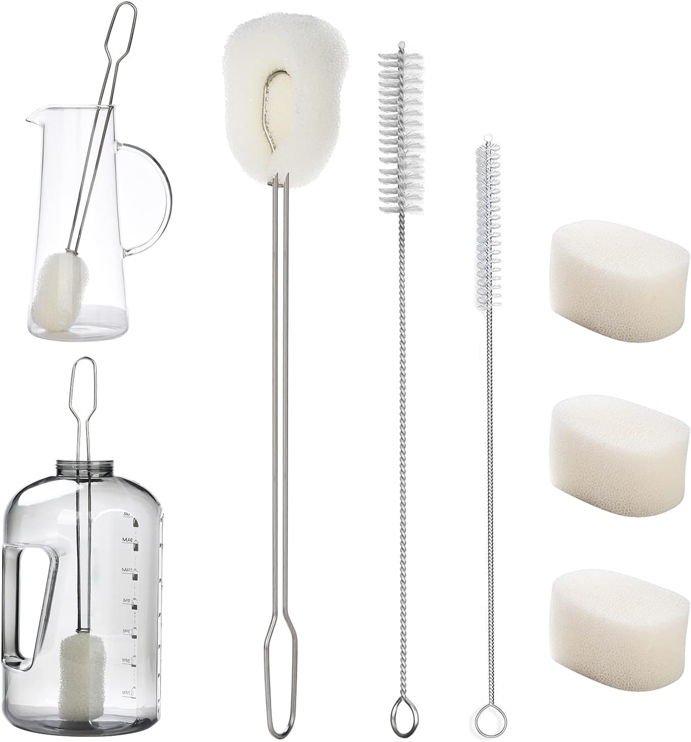 Amazon.com: ALINK 14.5" Extra Long Sponge Bottle Brush Cleaner Set, 6 ...