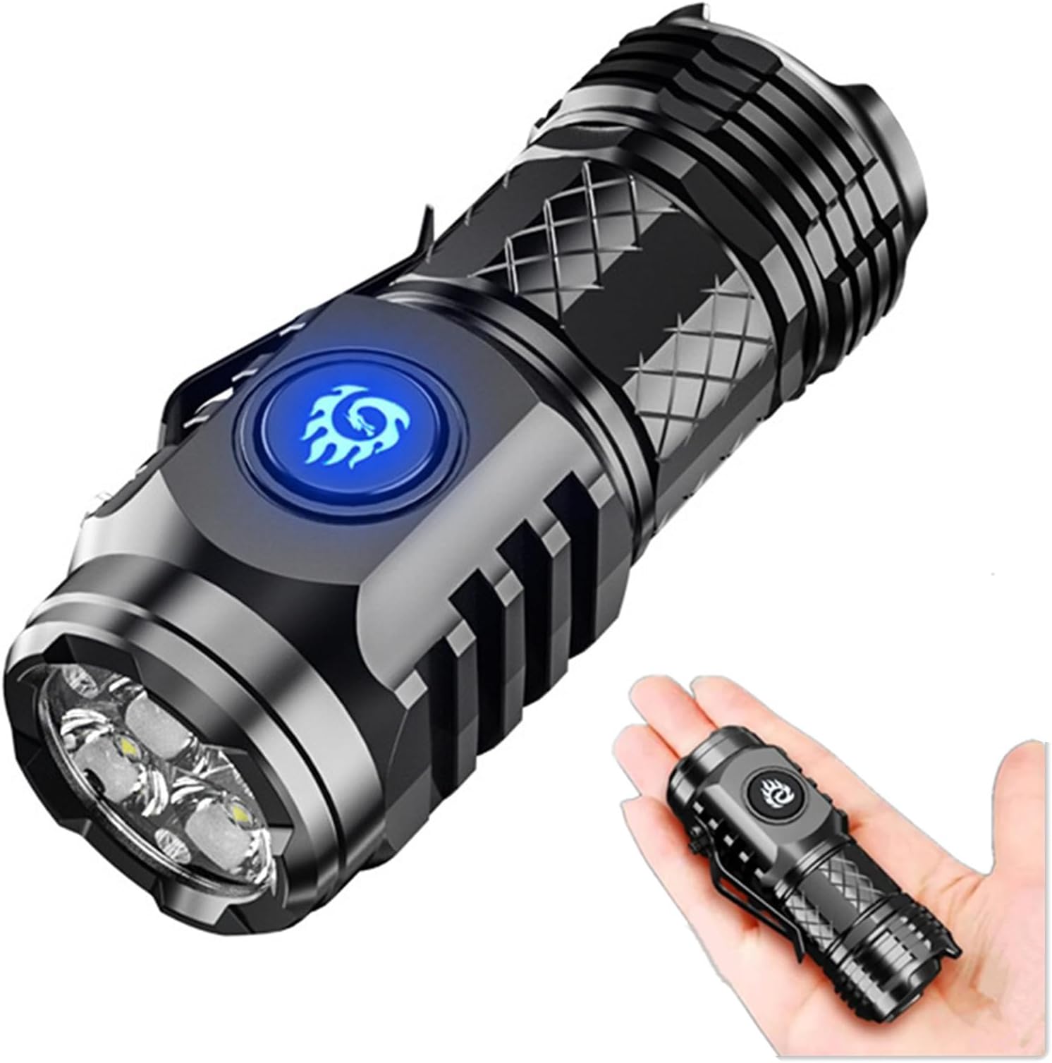 DONGTATA Three-Eyed Monster Torch Portable Mini Flashlight Five Modes ...