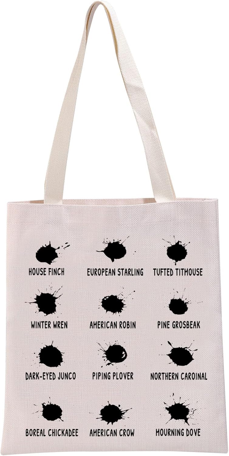 G2TUP Bird Poop Chart Gift American Robin Tote Bag Bird Lover Handbag ...