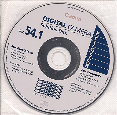 Canon Digital Camera Solution Disk Ver. 54.1: CaNon: Amazon.com: Books