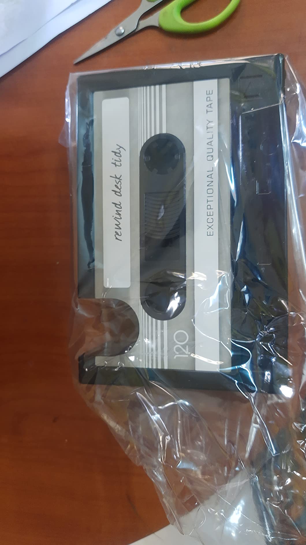 RIANZ Rewind Desk Tidy Retro Cassette Tape Dispenser Gadget Storage ...