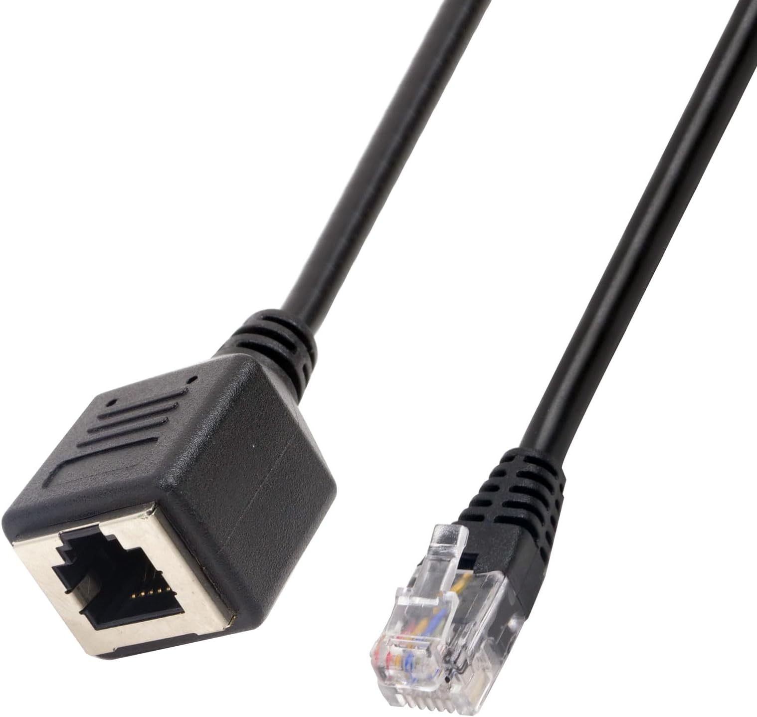 Amazon.com: Suamdoen RJ12 6p6c Female to Male Telephone Panel Mount LAN ...