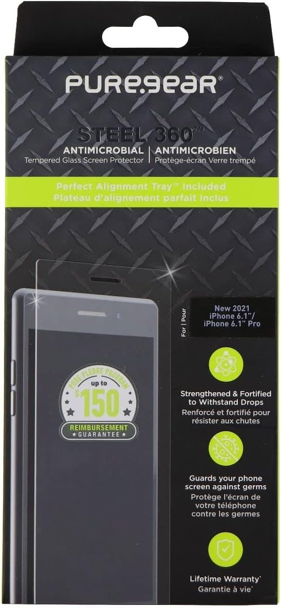 Amazon.com: PureGear 2-Way Privacy Tempered Glass Screen Protector ...