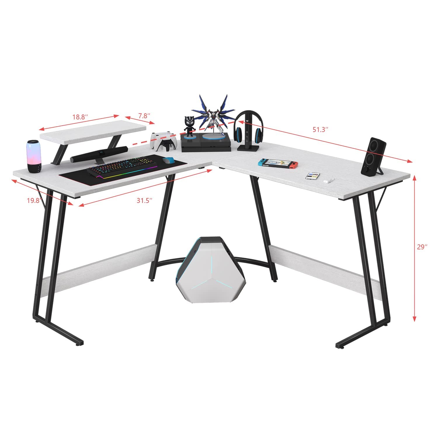 Snapklik.com : Homall L Shaped Gaming Desk Computer Corner Desk PC ...
