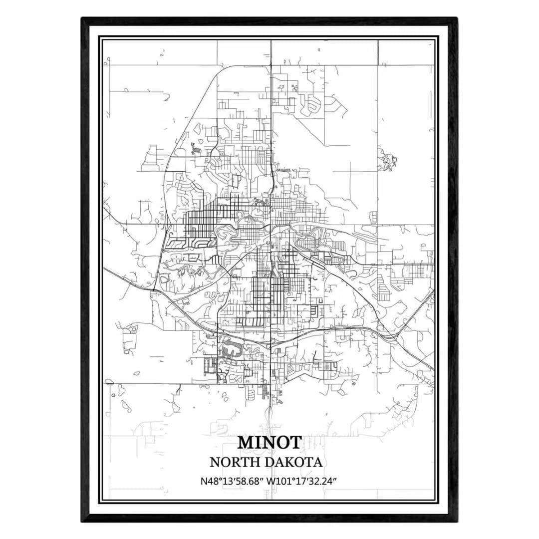 North Dakota Usa Map Premium Photo | Red Thumbtack Over North Dakota