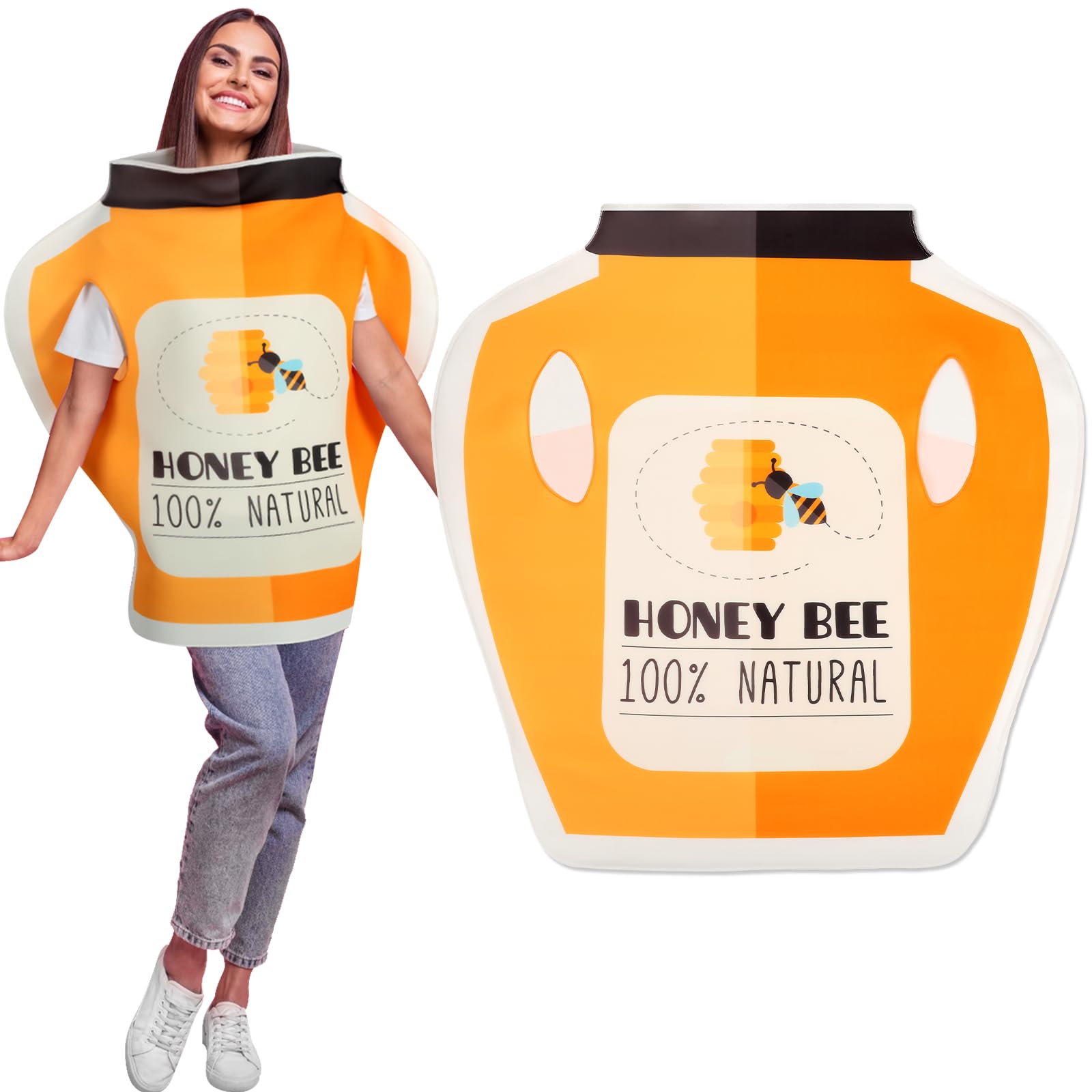 Amazon.com: Funtery Bee Costume for Women Jar of Honey Halloween ...