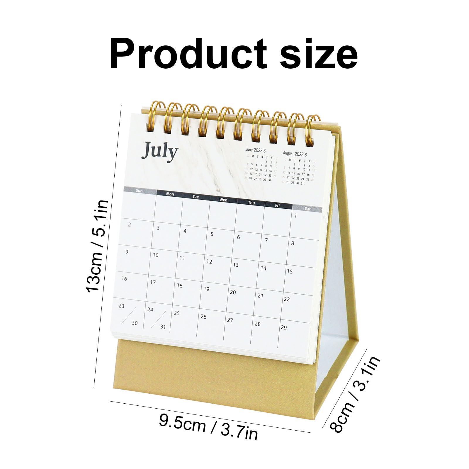 Snapklik.com : Koqye Mini Desk Calendar 2024, Small Desktop Calendar (5 ...