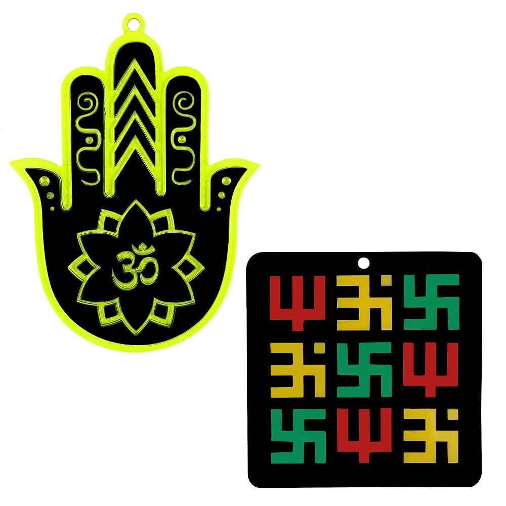 Buy Divya Mantra Hamsa Om Hand Nazar Battu Trishakti Yantra Car Home ...