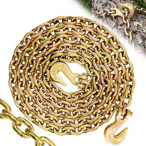 Amazon.com: SENKEYFE 1/4" Tow Chain|G80 Tie Down Log Chain with G70 ...