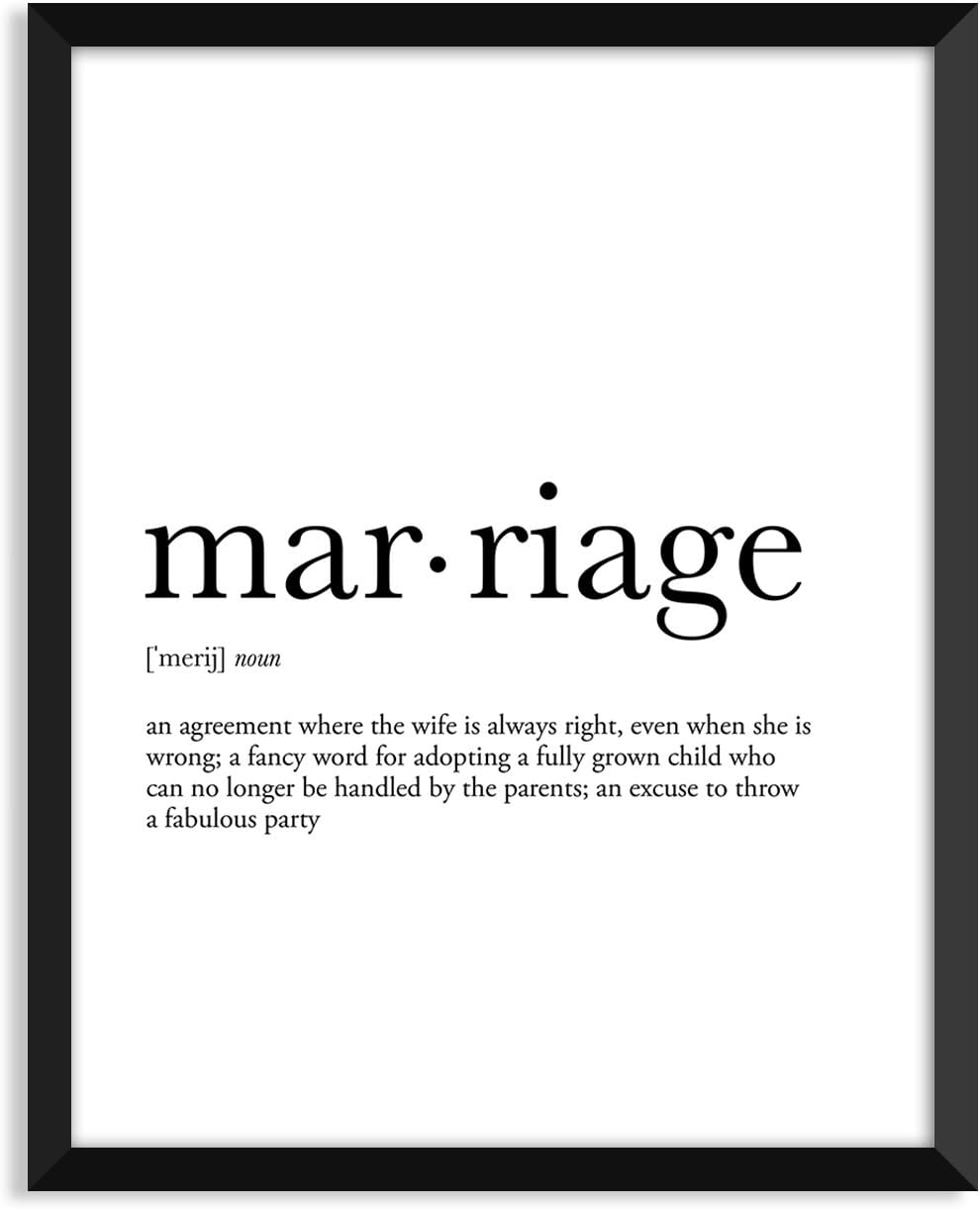 Amazon.com: Serif Design Studios Marriage Definition - Unframed Art ...