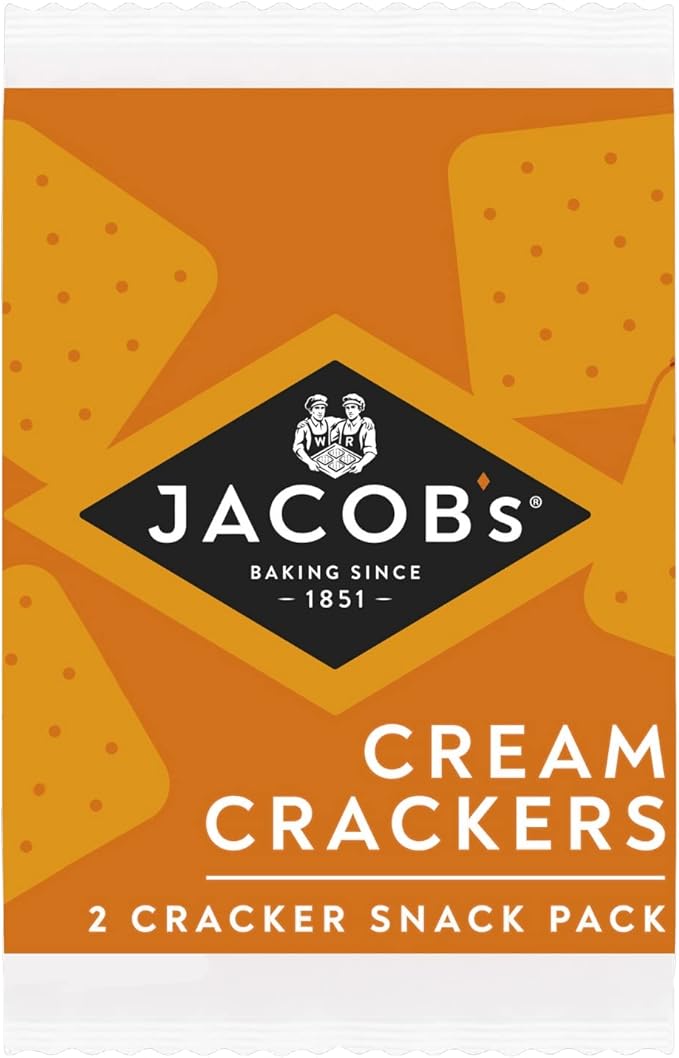 Jacob's Mini Cream Crackers, Individually Wrapped Twin Packs With Two ...