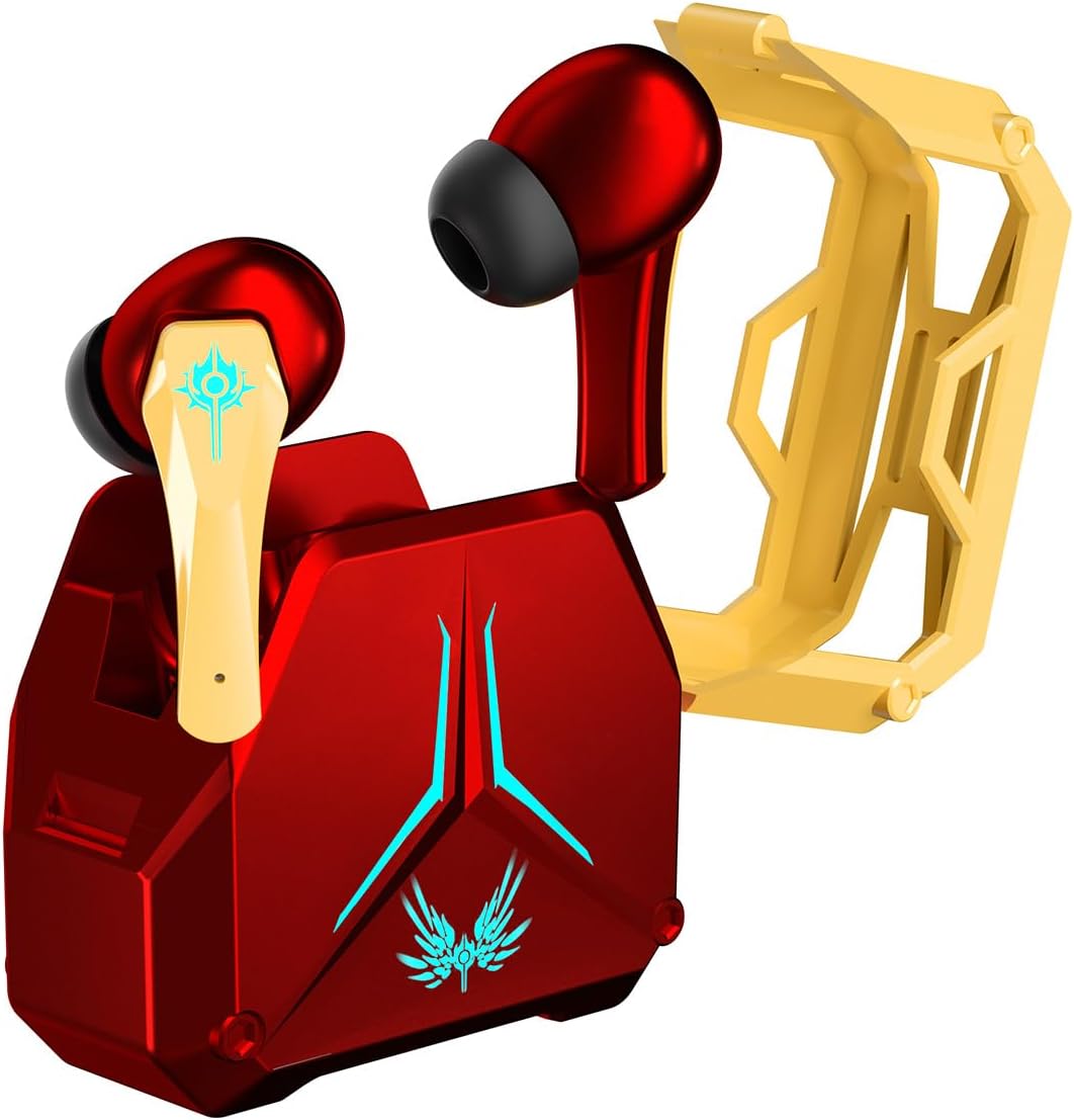 Amazon.com: Xmenha Red True Wireless Earbuds with Mic Microphone ...