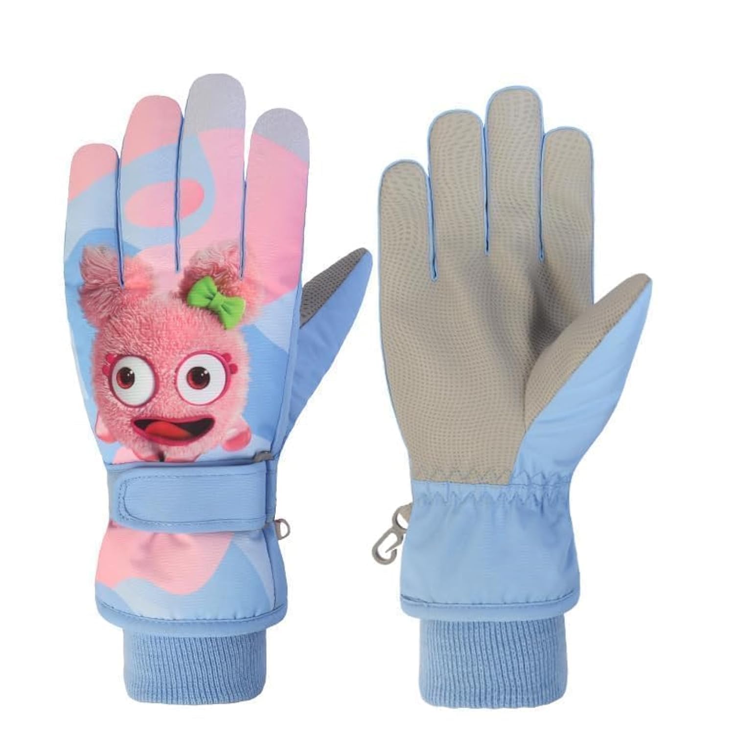 Waterproof Windproof Winter Ski Mittens For Children Kids Snow Gloves ...