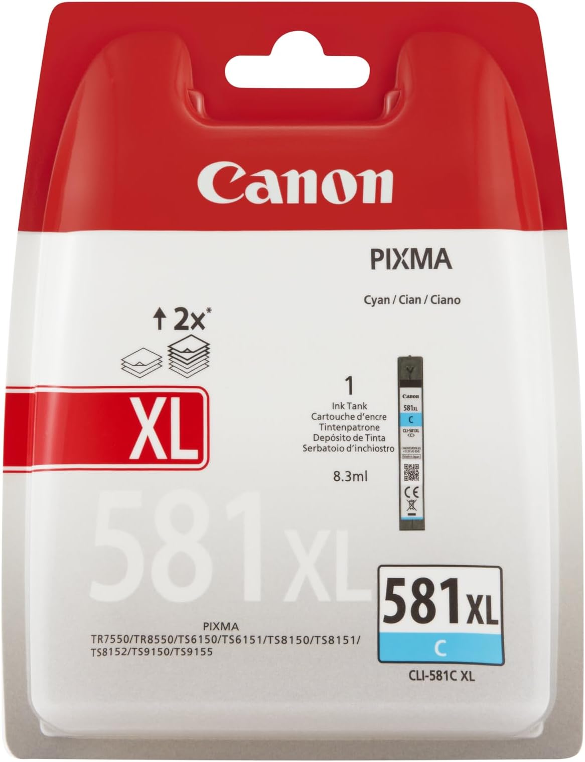 Canon Original PGI-580 PGBK, CLI-581 (C/M/Y/BK) Ink Cartridge - Black ...