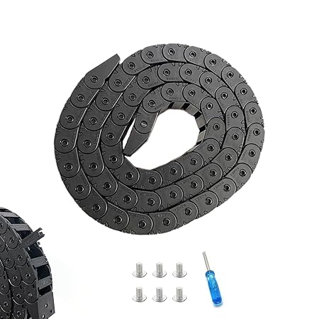 Lokkr 1M Length Black Plastic Cable Chains R18 (10x15mm) Bridge Open ...