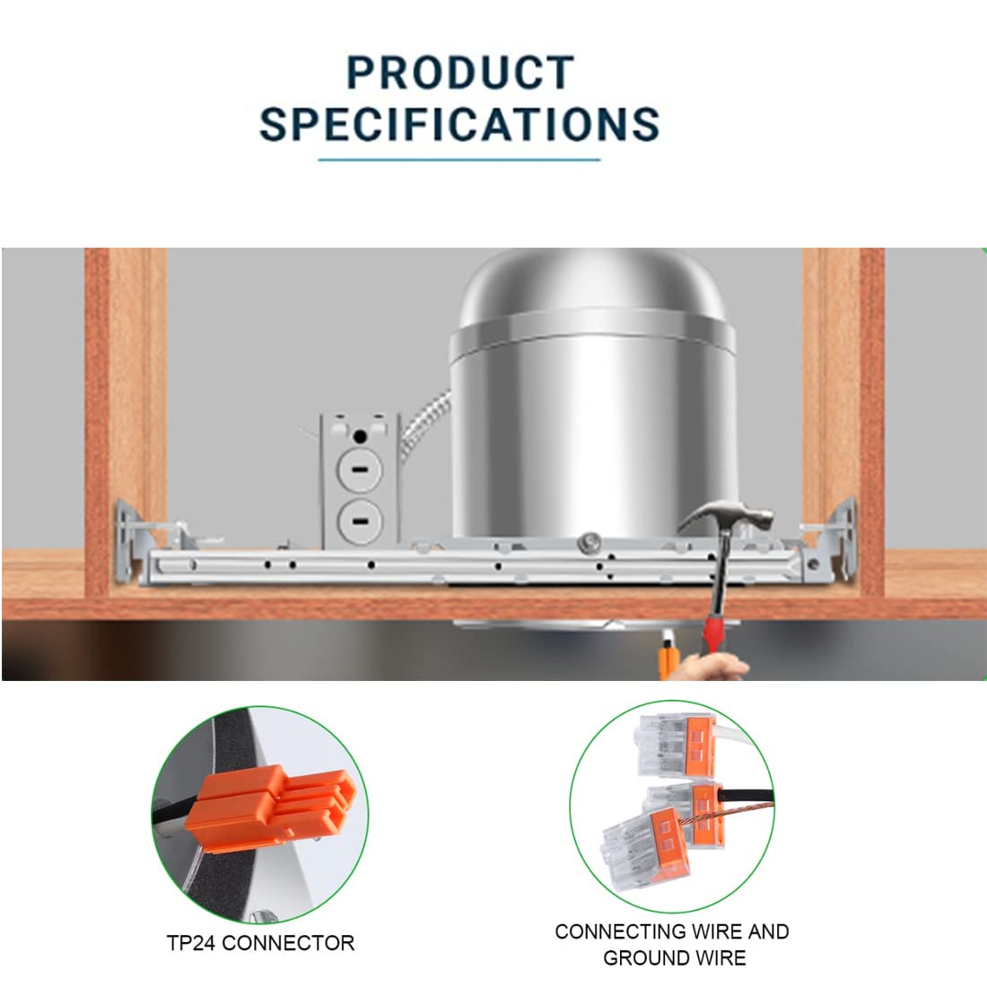 Snapklik.com : LEDMO 8 Pack 6 Inch Recessed Light Housing New ...