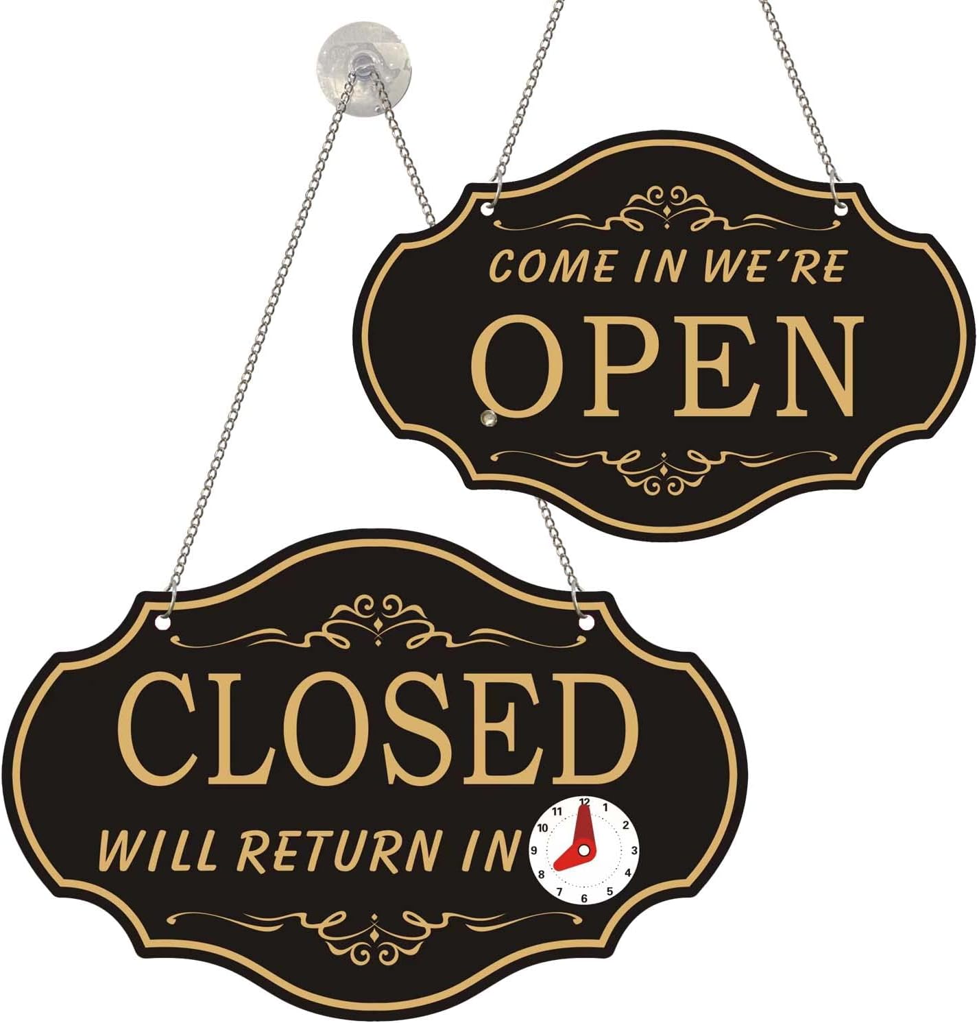 Amazon.com : Open Signs For Business, Plastic Open Sign, Double Sides ...