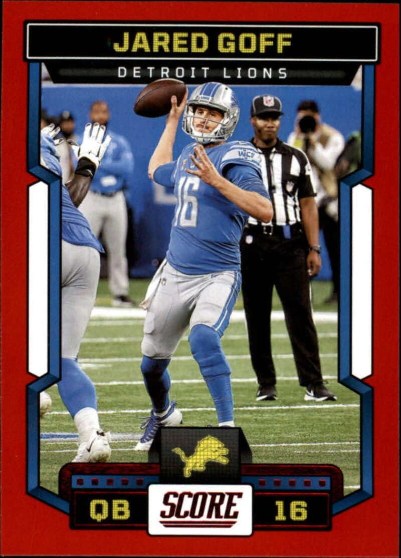 Amazon.com: 2023 Score NFL Red #79 Jared Goff Detroit Lions Official ...