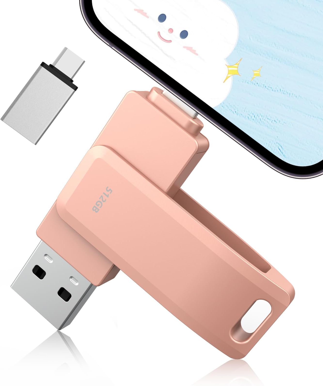 Photo Stick for Phone 512GB Flash Drive,High-Speed Phone Memory Stick ...