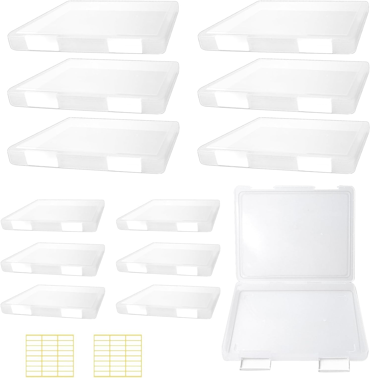 Amazon.com: Portable A4 File Box Transparent Plastic Box Document Paper ...