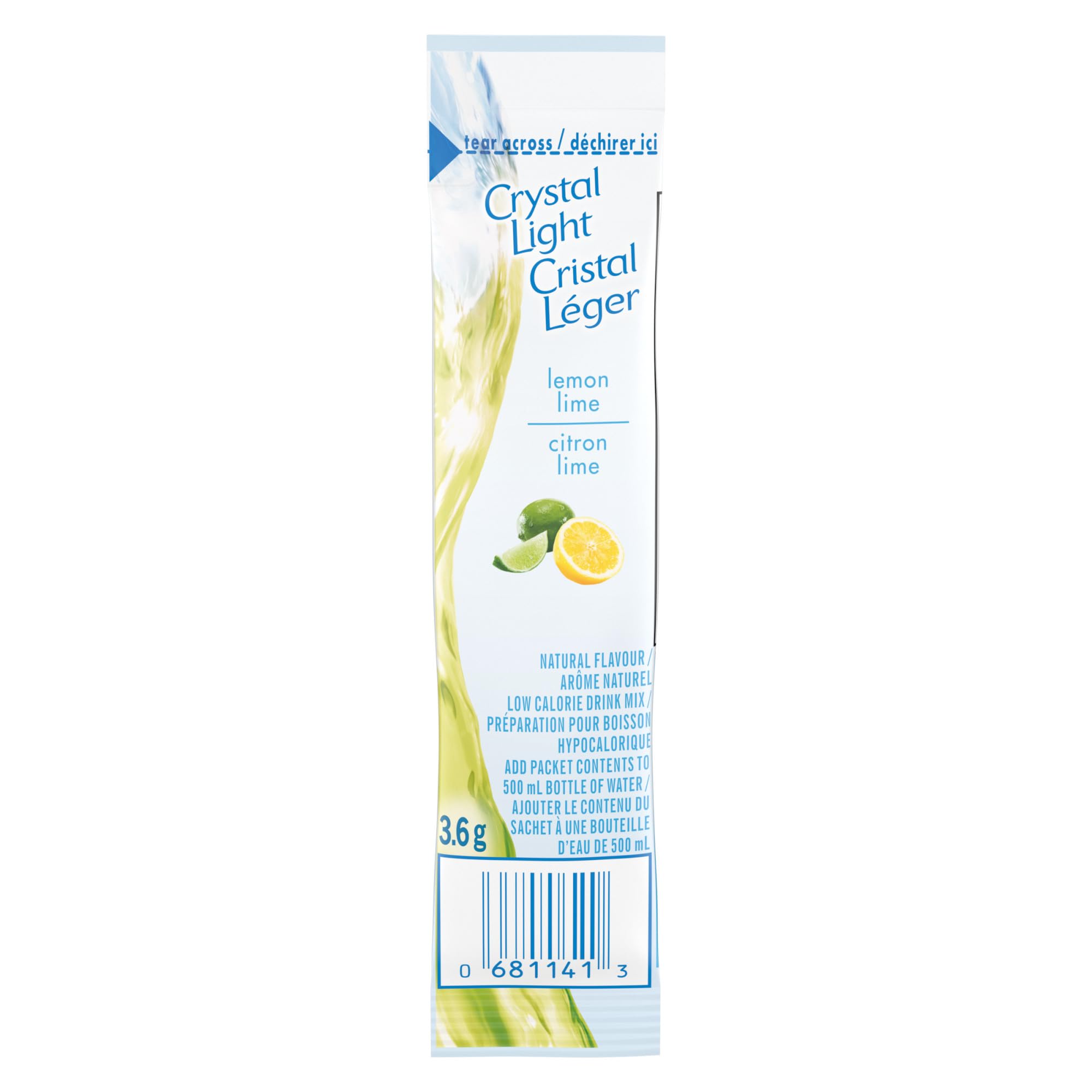 Crystal Light Lemon Lime Drink Mix, 3.6 g, 12 Boxes of 10 Packets ...