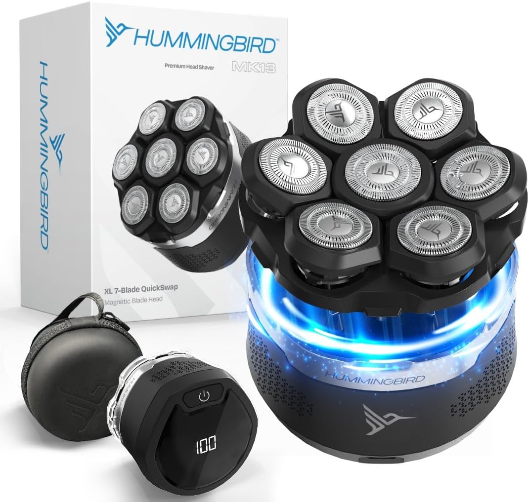 Amazon.com: HUMMINGBIRD MK13 Premium Head Shaver, 7 Blade Electric ...