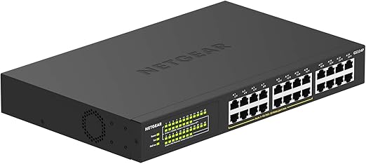 NETGEAR 24-Port Gigabit Ethernet Unmanaged PoE+ Switch (GS324P) - with ...