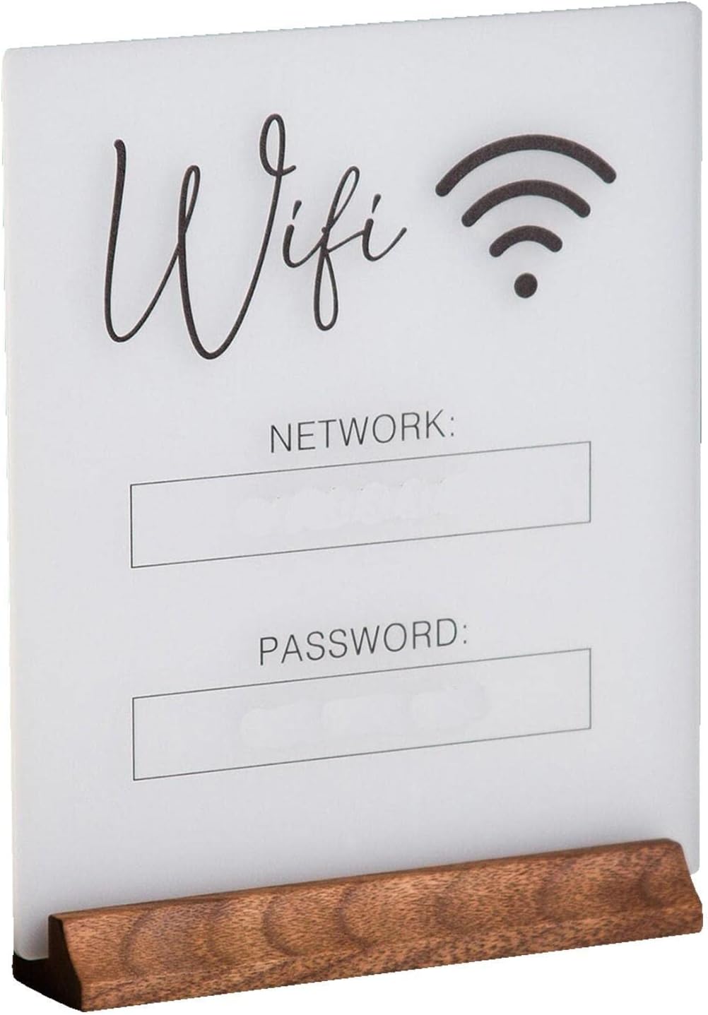 Shichangda Wifi Password Sign | WiFi Board with Wooden Base | Wifi ...