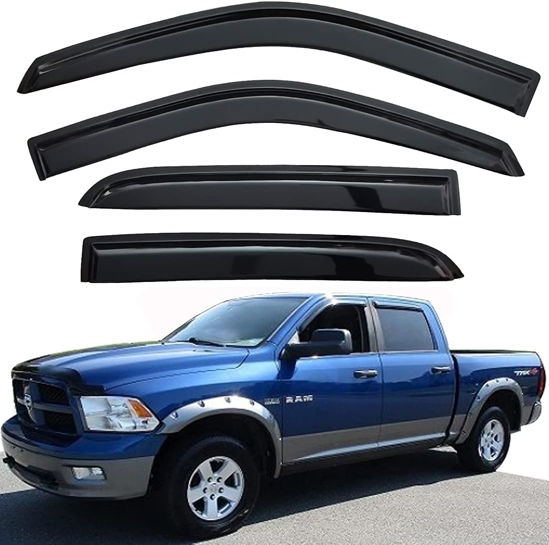 Amazon.com: 94109 Window Visor Rain Guard Fit 2009-2018 Ram 1500, 2019 ...
