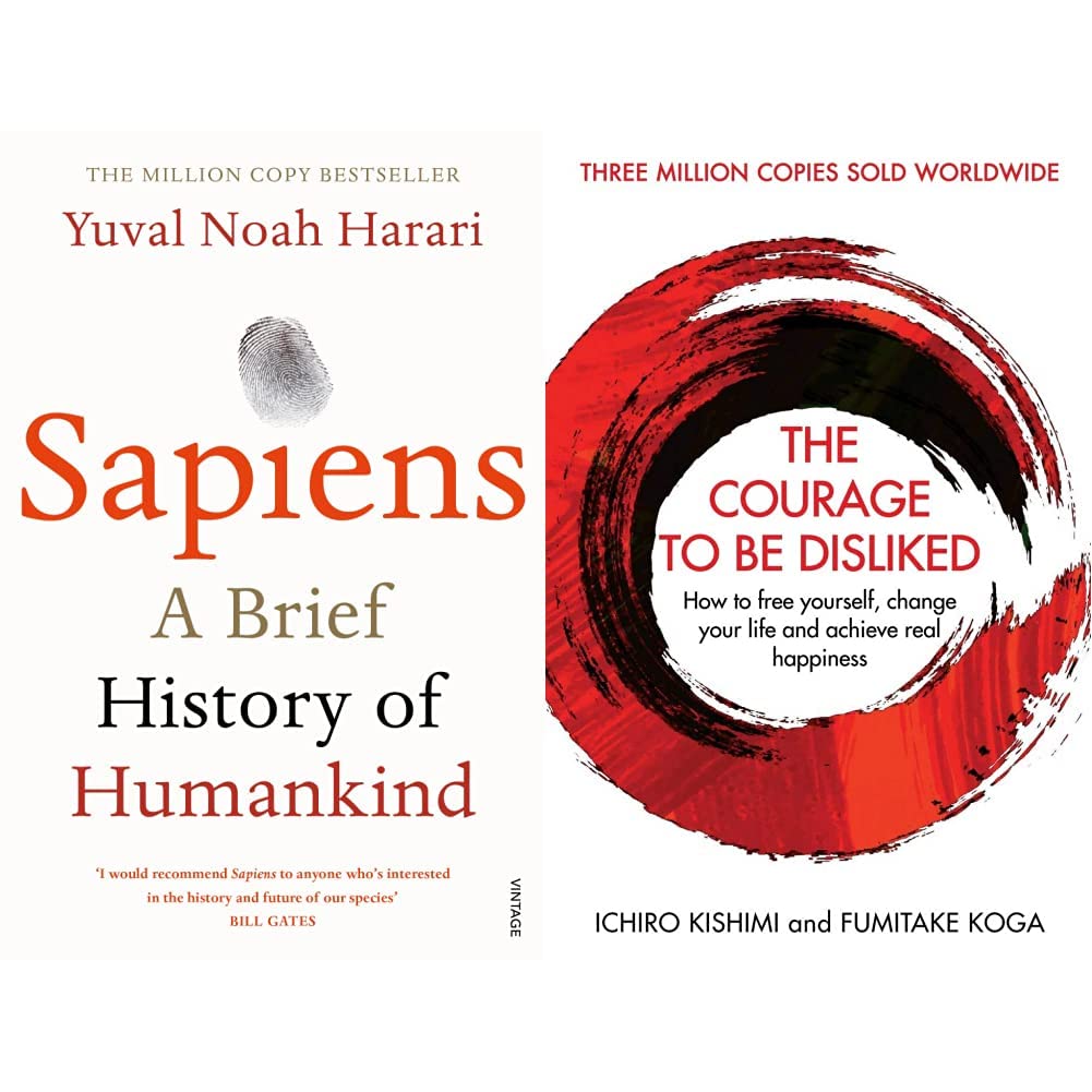 Buy Sapiens: A Brief History of Humankind & The Courage To Be Disliked ...