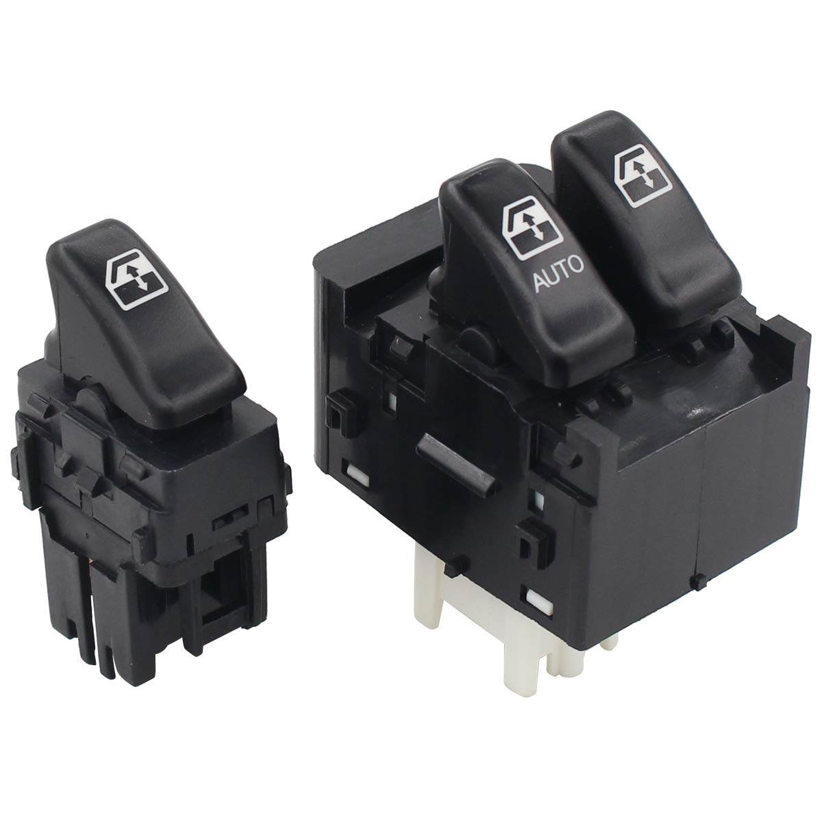 NewYall Set of 2 Front Left Driver and Right Passenger Side Door Window ...