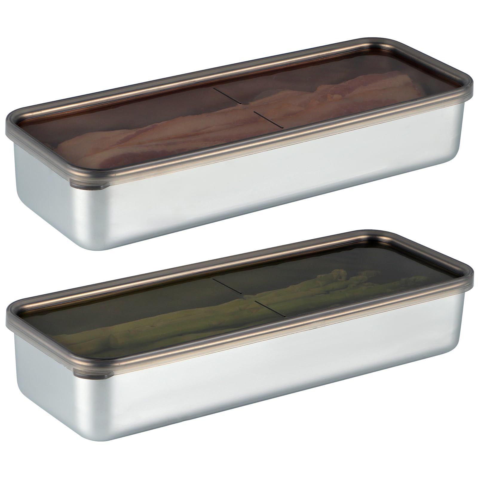 Amazon.com: Sanbege 2 Pcs Bacon Containers with Airtight Lids, 304 ...