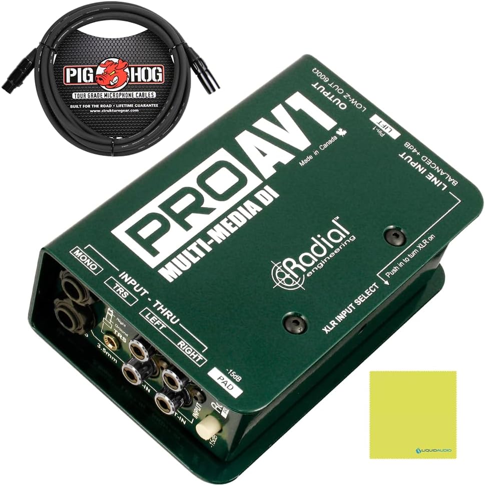 Amazon.com: Radial Engineering ProAV1 Passive Multimedia Direct Box ...