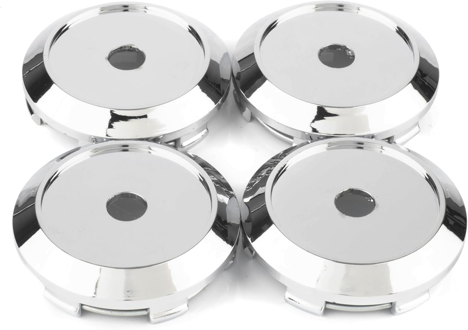 68mm(2.68in)/64mm(2.52in) Silver ABS Car Wheel Hub Center Caps Set of 4 ...