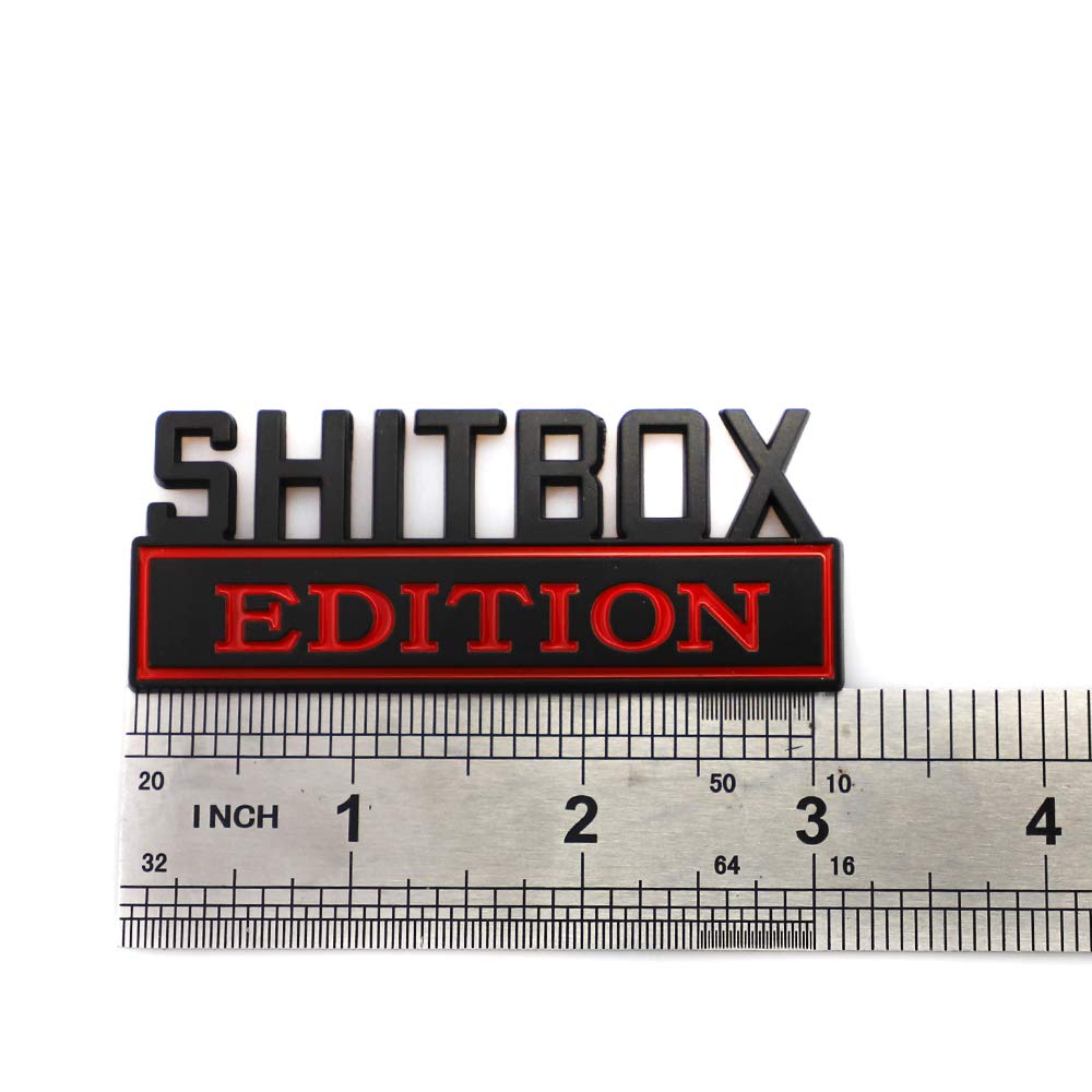 Snapklik.com : 2 Pcs SHITBOX Edition Emblem Car Side Rear Front Hood Trunk Door Badge 3D Decal ...
