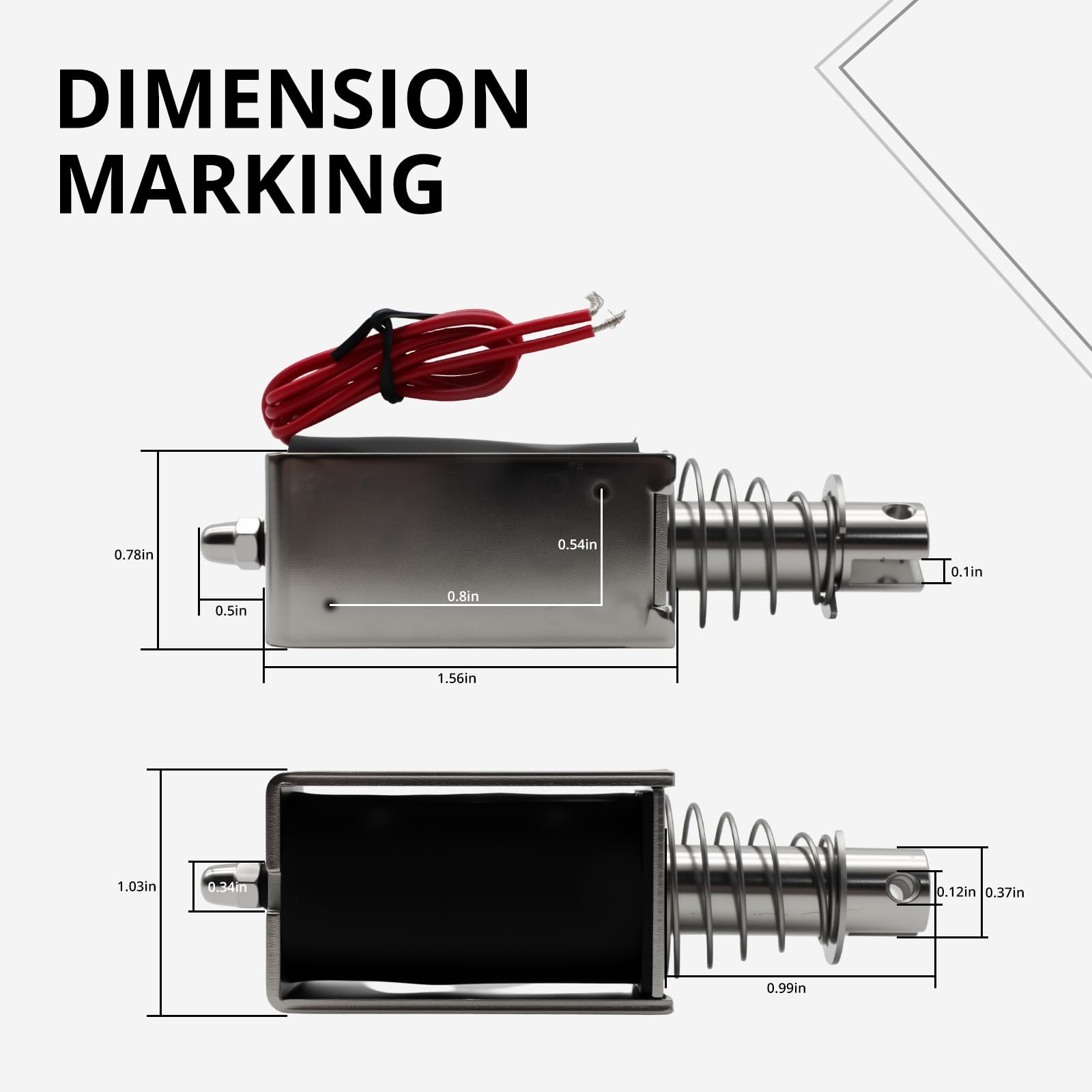 Snapklik.com : DC12V 12A Push Pull Solenoid, 35N, 12mm Linear Solenoid ...