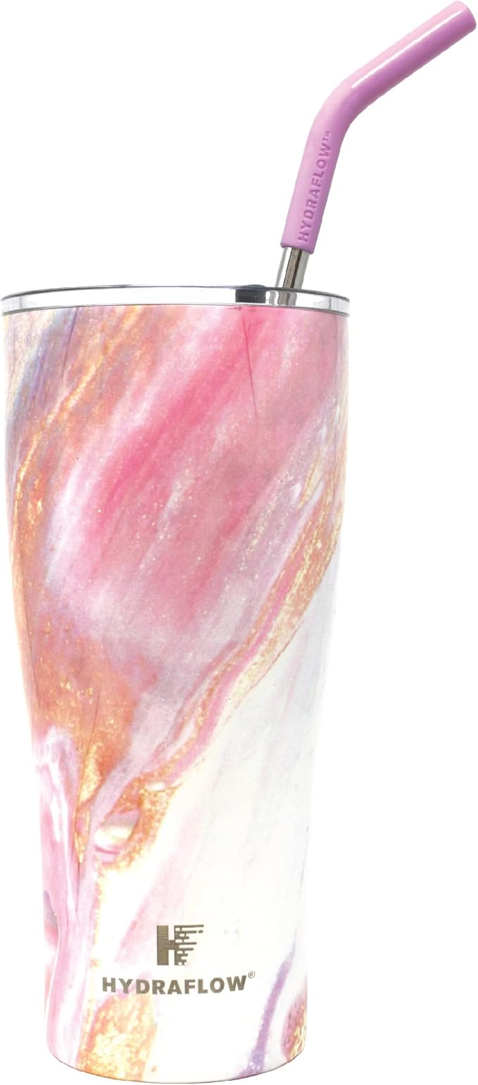 Amazon.com | HYDRAFLOW Capri - 30oz Tumbler with Straw - Triple Wall ...