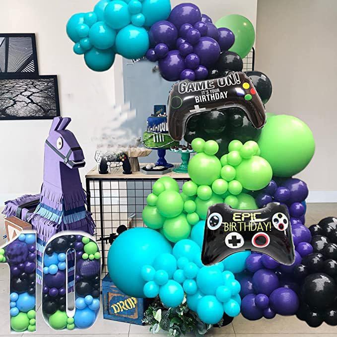 QYCX 160 Pcs Gamer Birthday Party Decorations, Video Game Balloon ...