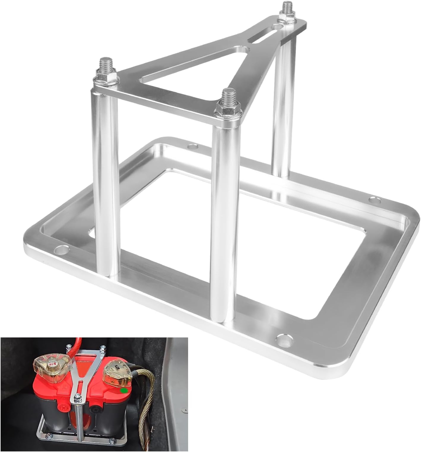 Amazon.com: Dexonu universal battery tray hold down Relocation Billet ...