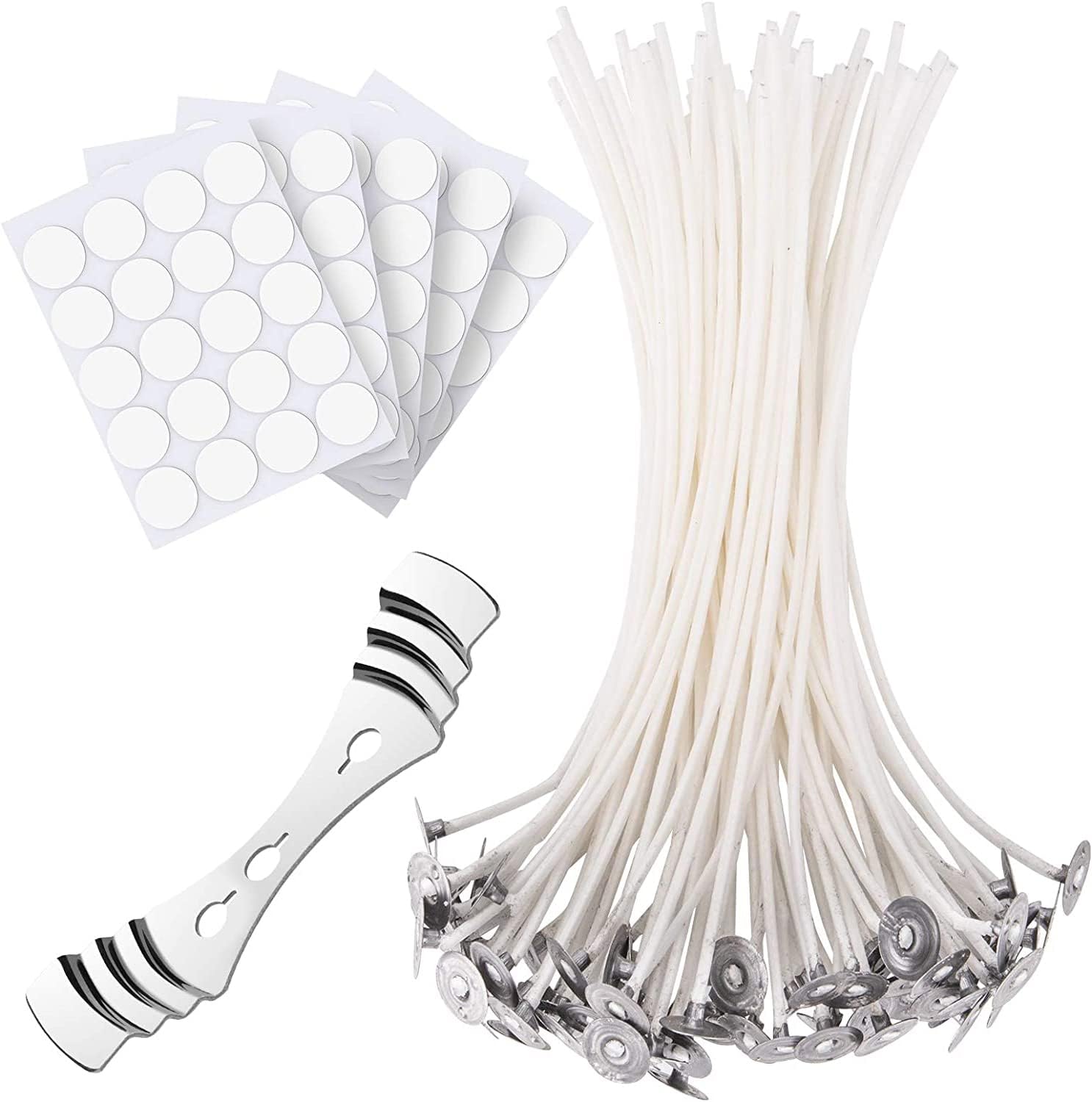 Natural Candle Wicks Cotton Candle Wicks Pre-Waxed Low Smoke Wicks ...