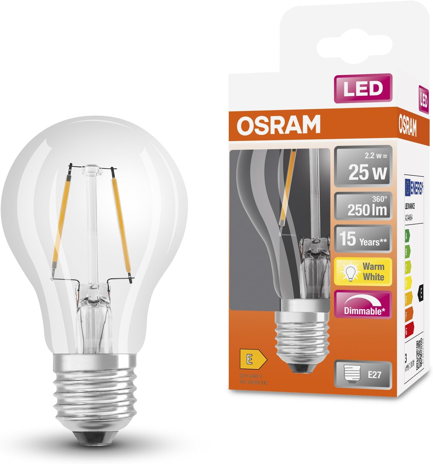 OSRAM LED SuperStar Classic A25 Dimmbare LED Lampe für E27 Sockel ...
