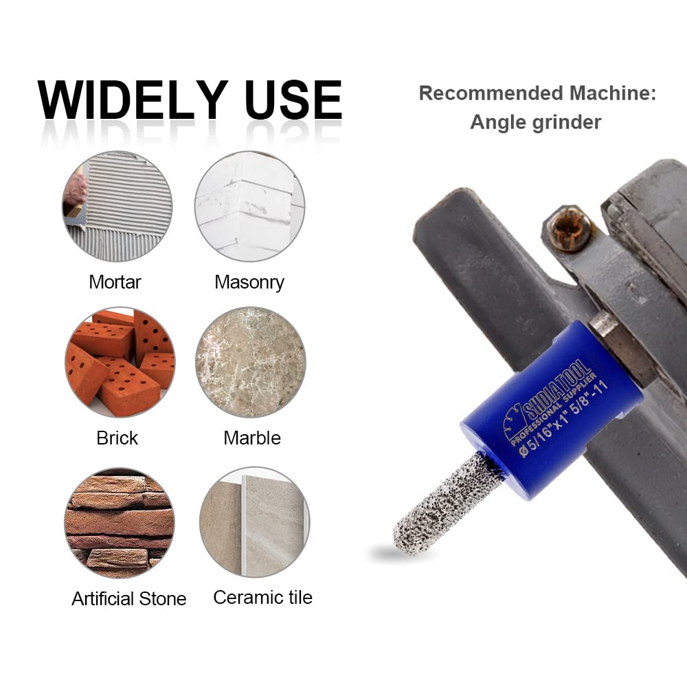 Snapklik.com : SHDIATOOL Diamond Mortar Raking Bit 5/16-inch X 4-inch ...