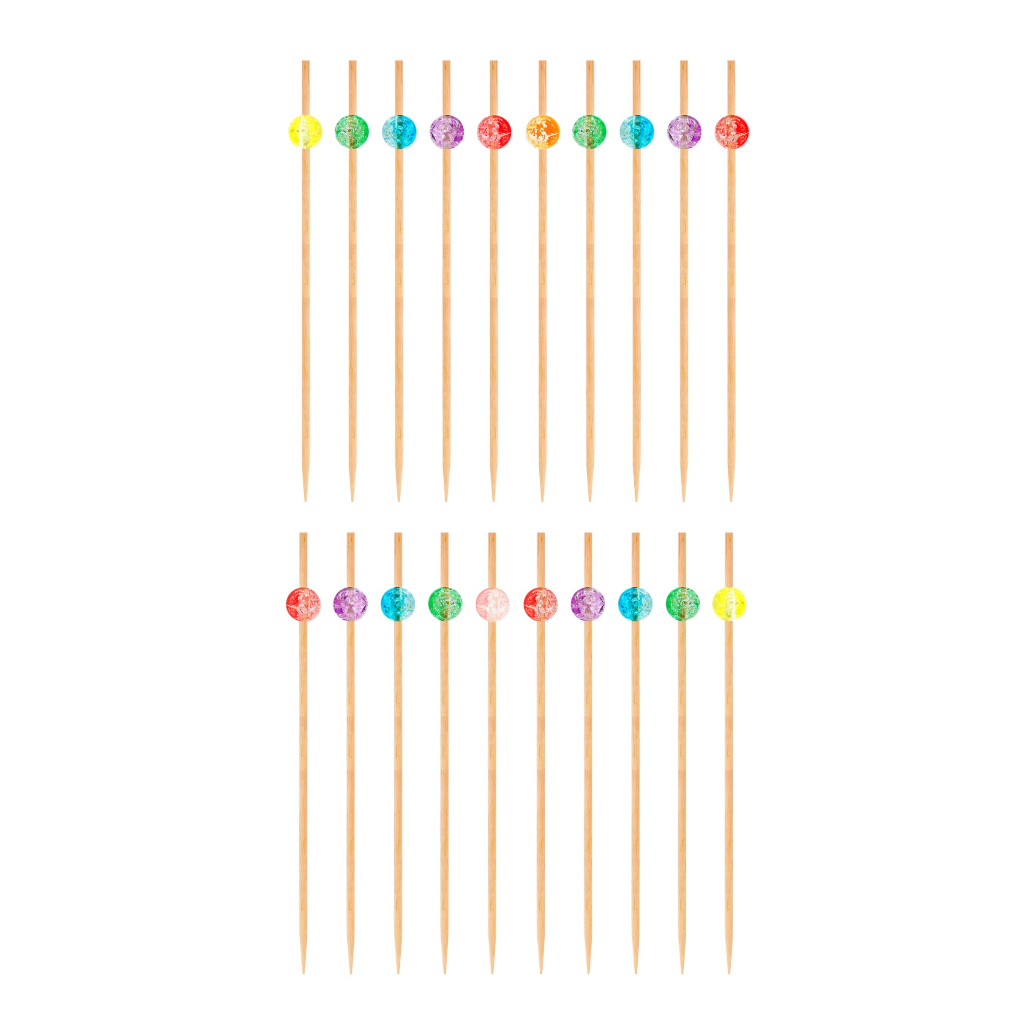 Amazon.com | OGGI Wooden Cocktail Picks Sticks 20 pcs - Wooden Martini ...