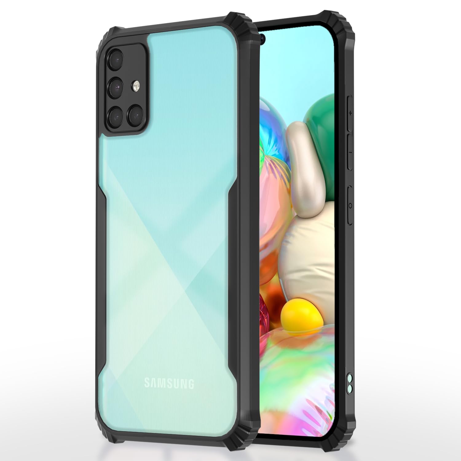 Pikkme Samsung Galaxy A71 Back Cover | Crystal Clear Transparent Back ...
