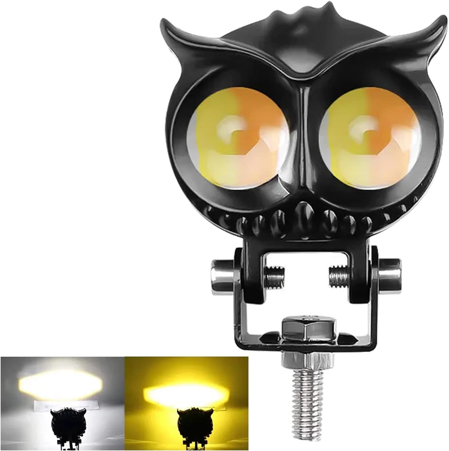 OTOROYS 2 Led OWL Shape Fog Yellow-White light Low & High Beam for ...