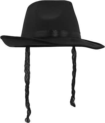 Amazon.com: Nicky Bigs Novelties Adult Jewish Rabbi Hat - Black Costume ...