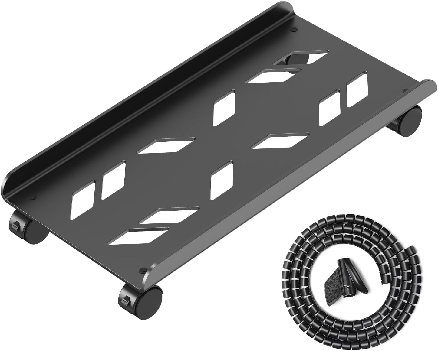 Amazon.com: Mobile CPU Stand, CPU Rolling Stand Adjustable Computer ...