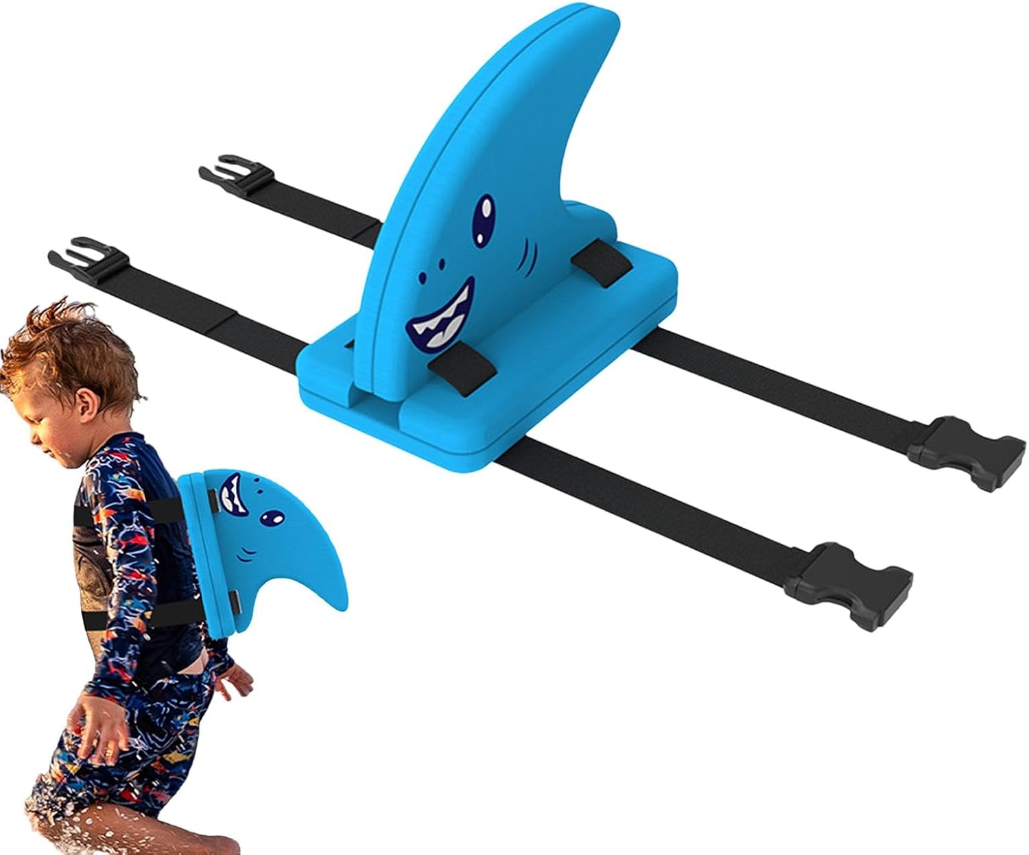 YNPQTDS Kid's Sharks Fin Back Float Board - Sharks Fin Swimming Aid For ...
