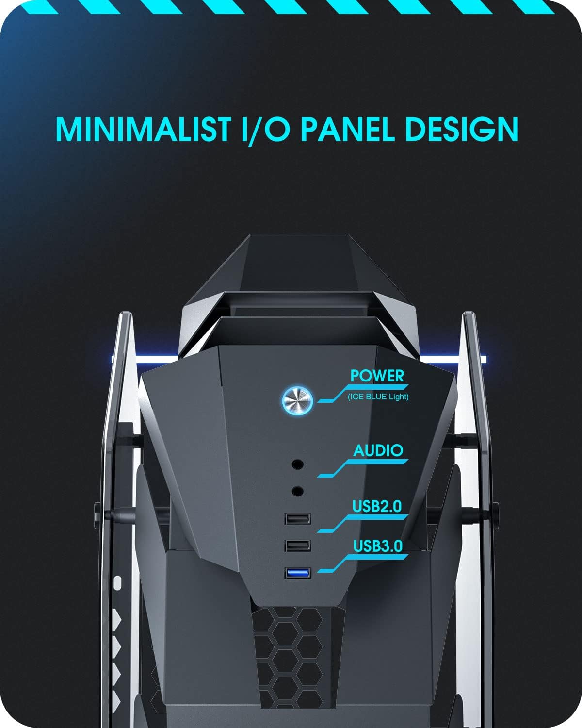 Buy Vetroo K1 Pangolin Mid-Tower ATX PC Gaming Case, Dual Tempered ...