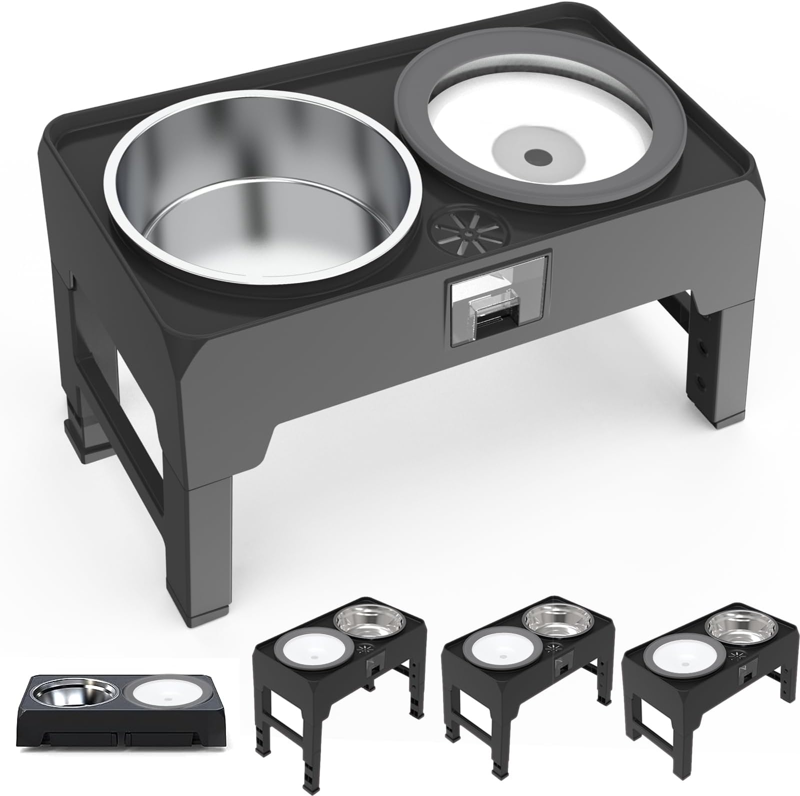 Elevated Dog Bowls | Raised Dog Bowl Food and Water Feeding Station | 2 ...